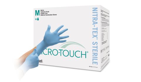 MICRO-TOUCH® Nitrile Sterile EXAM GLOVES (NITRATEX®)-50 Pairs – M4 Dental